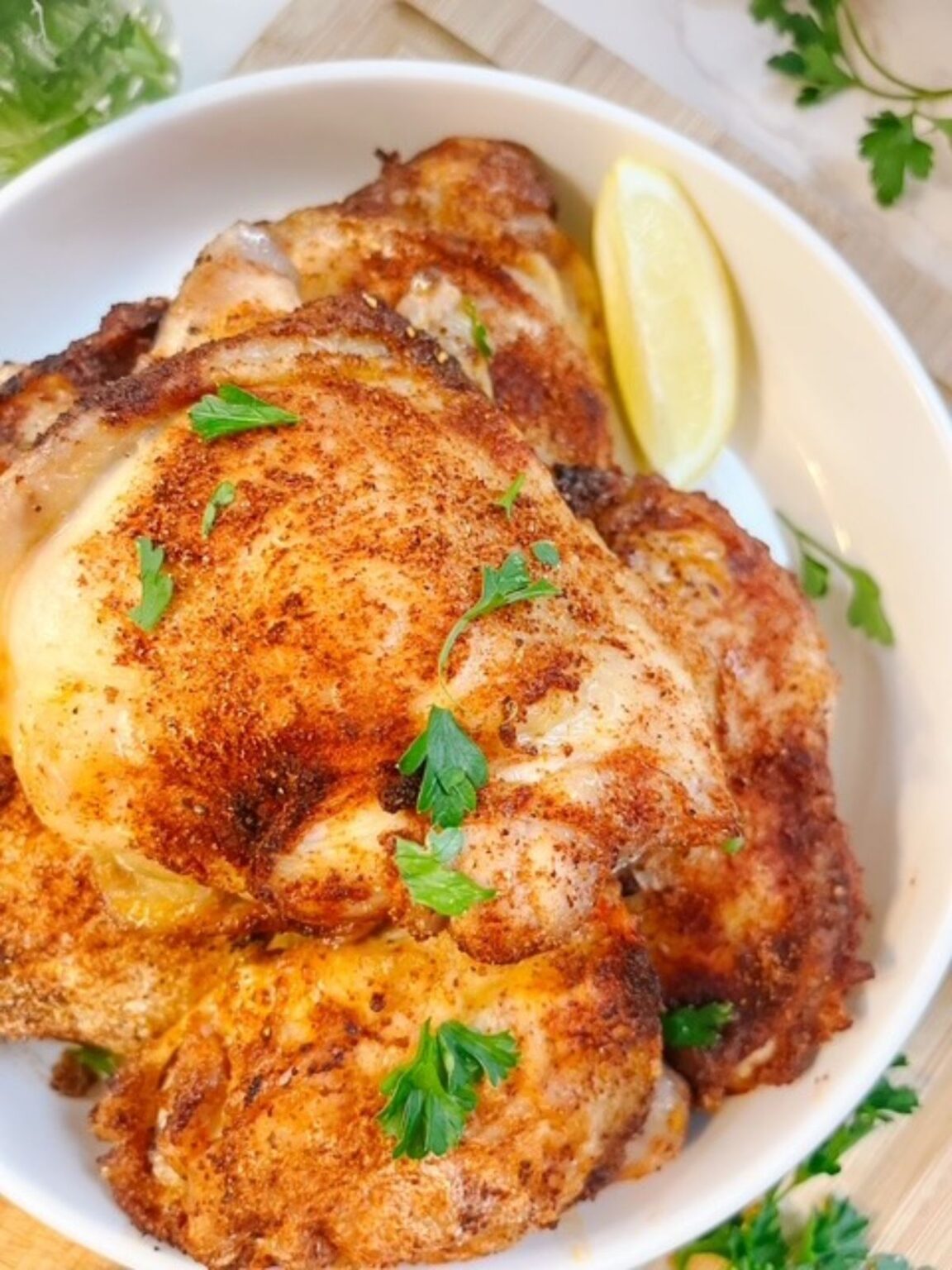 Crispy Baked Chicken Thighs - This Hygge Home